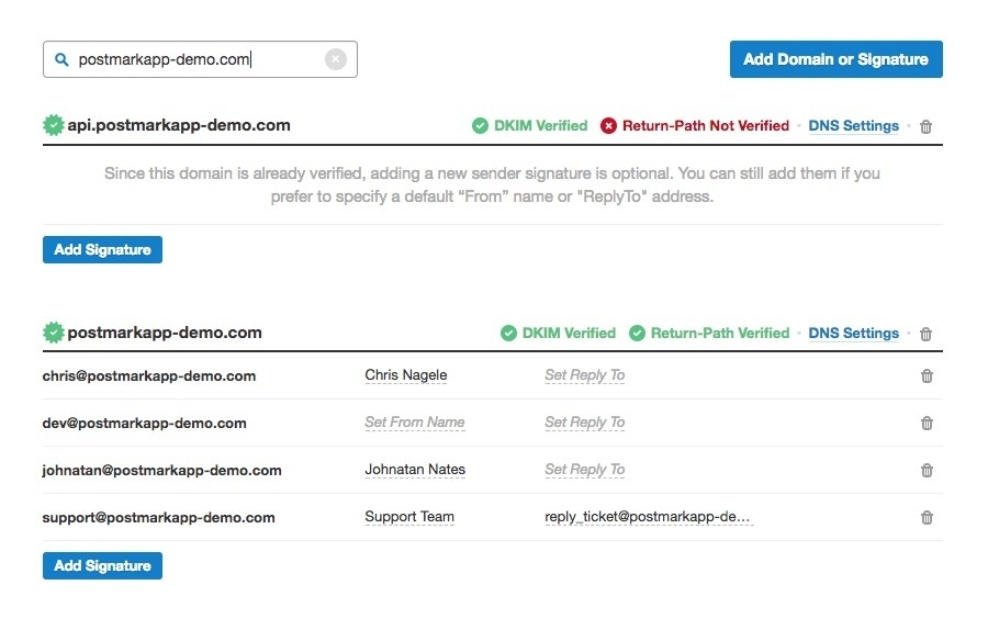 Feature announcement: Sender Signature Search | Postmark