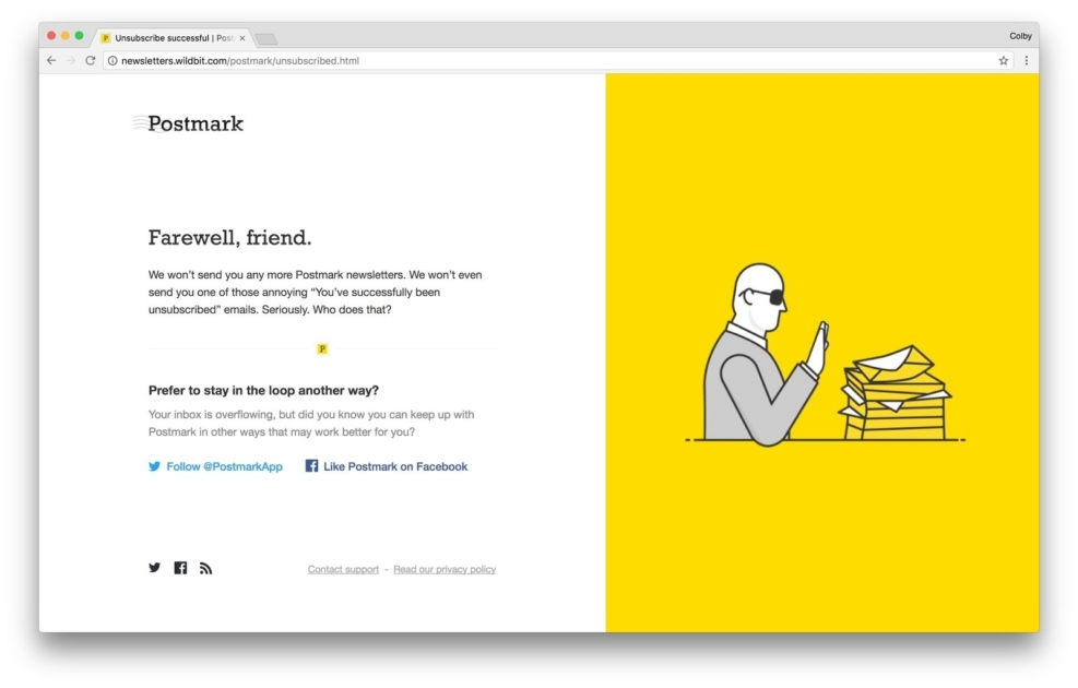 Dont Send Unsubscribe Confirmation Emails Postmark 