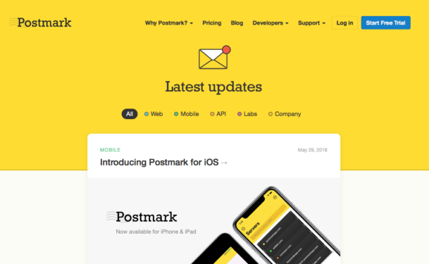 New Postmark changelog | Postmark