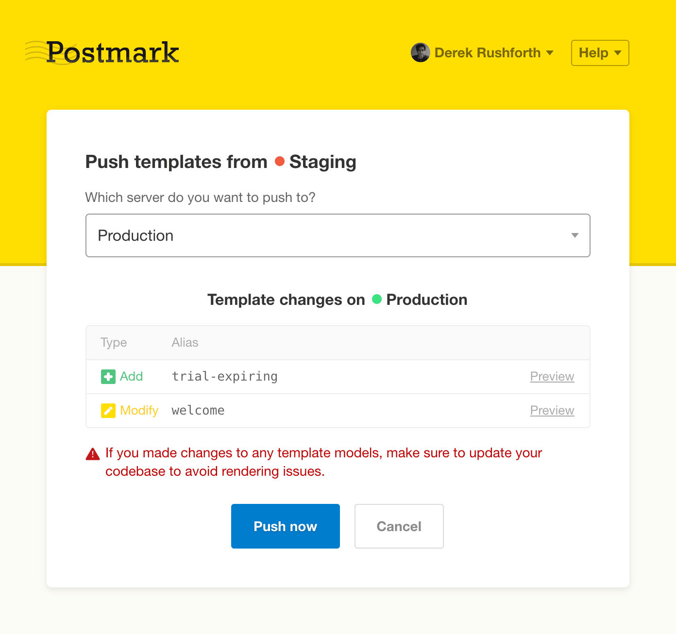 Feature announcement: easier template management across environments | Postmark