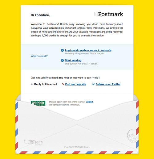 Welcome Email Redesign - Postmark! | Postmark