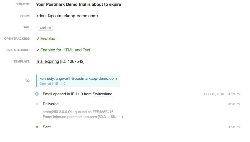 tracking emails by server